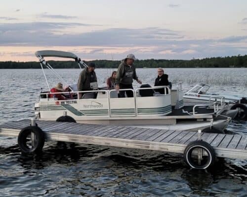 Green Pontoon - Fishing Boat Rentals at Birch Haven